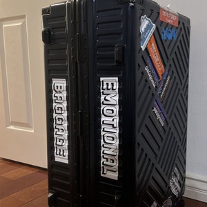 Emotional Baggage Sticker Funny Sticker Emotional Baggage Suitcase ...