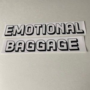 Emotional Baggage Sticker Funny Sticker Emotional Baggage Suitcase ...