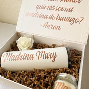 Madrina Proposal Box in Spanish Quieres Ser Mi Madrina De Bautizo ...