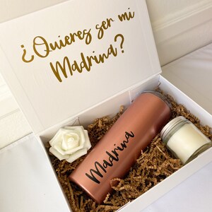 Madrina Proposal Box in Spanish Quieres Ser Mi Madrina De Bautizo ...