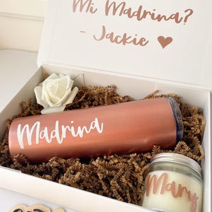 Madrina Proposal Box in Spanish Quieres Ser Mi Madrina De Bautizo ...