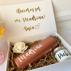 Madrina Proposal Box in Spanish Quieres Ser Mi Madrina De Bautizo ...