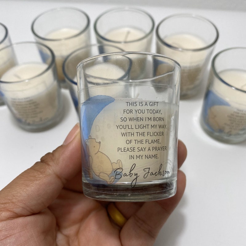 Velas de recuerdos para baby shower - Etsy México