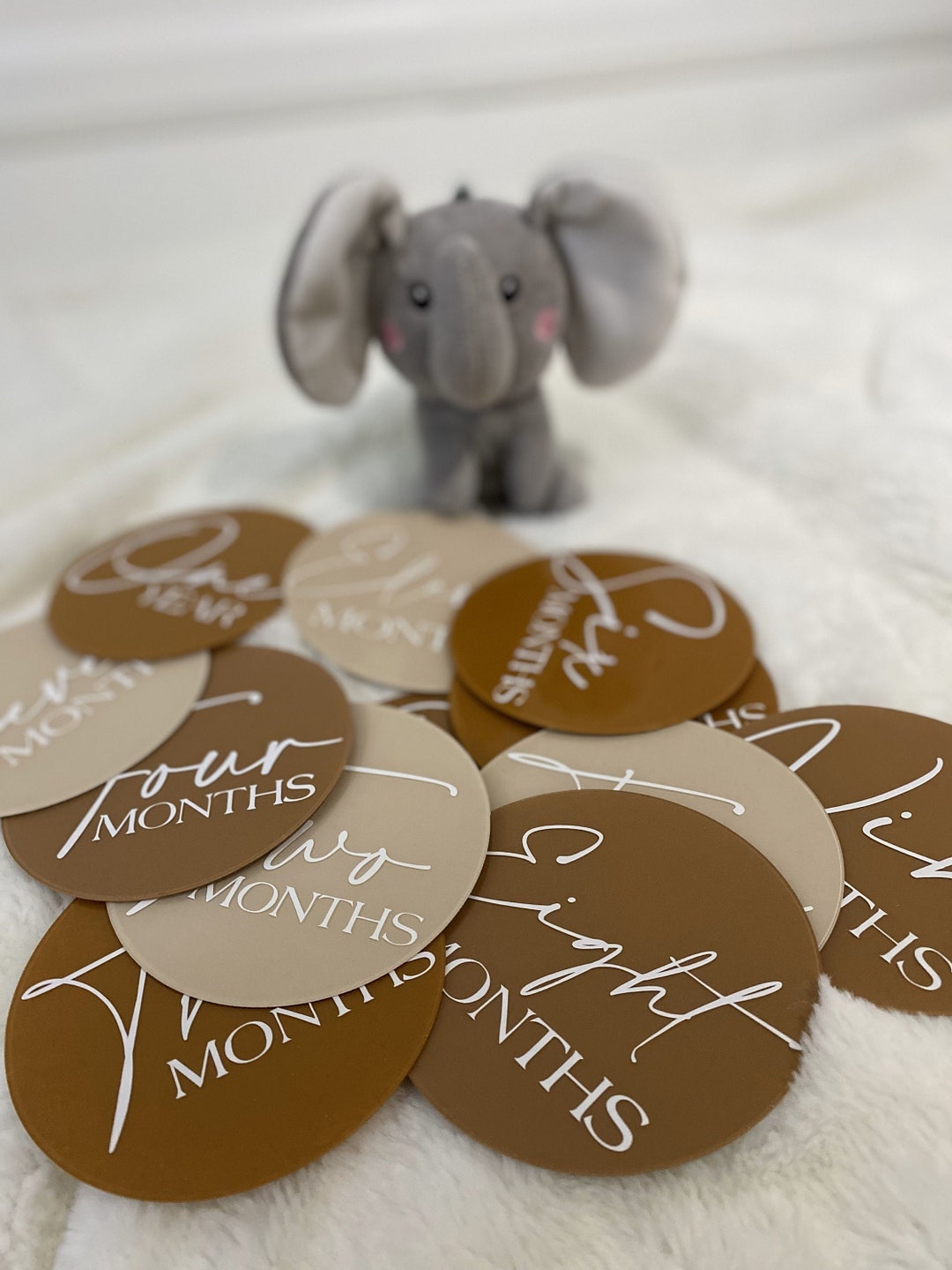 Neutral Baby Milestone Disc Baby Photo Acrylic Milestone Newborn ...