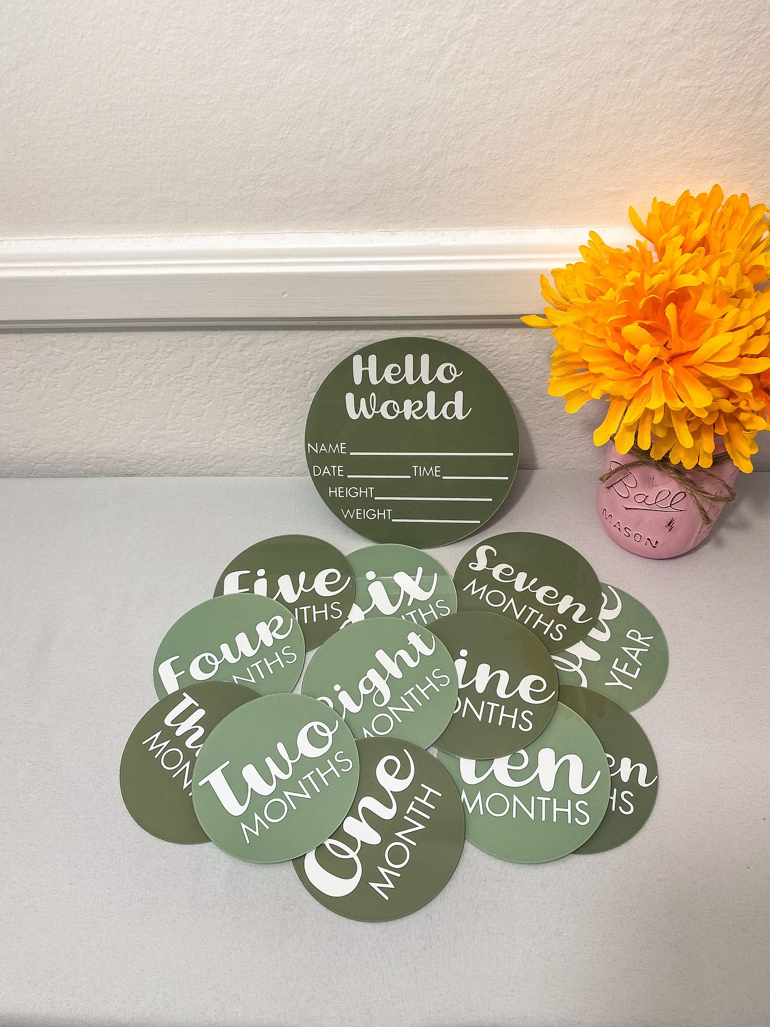 Baby Monthly Milestone Disc Baby Shower Gift for New Mom New Baby Gift ...