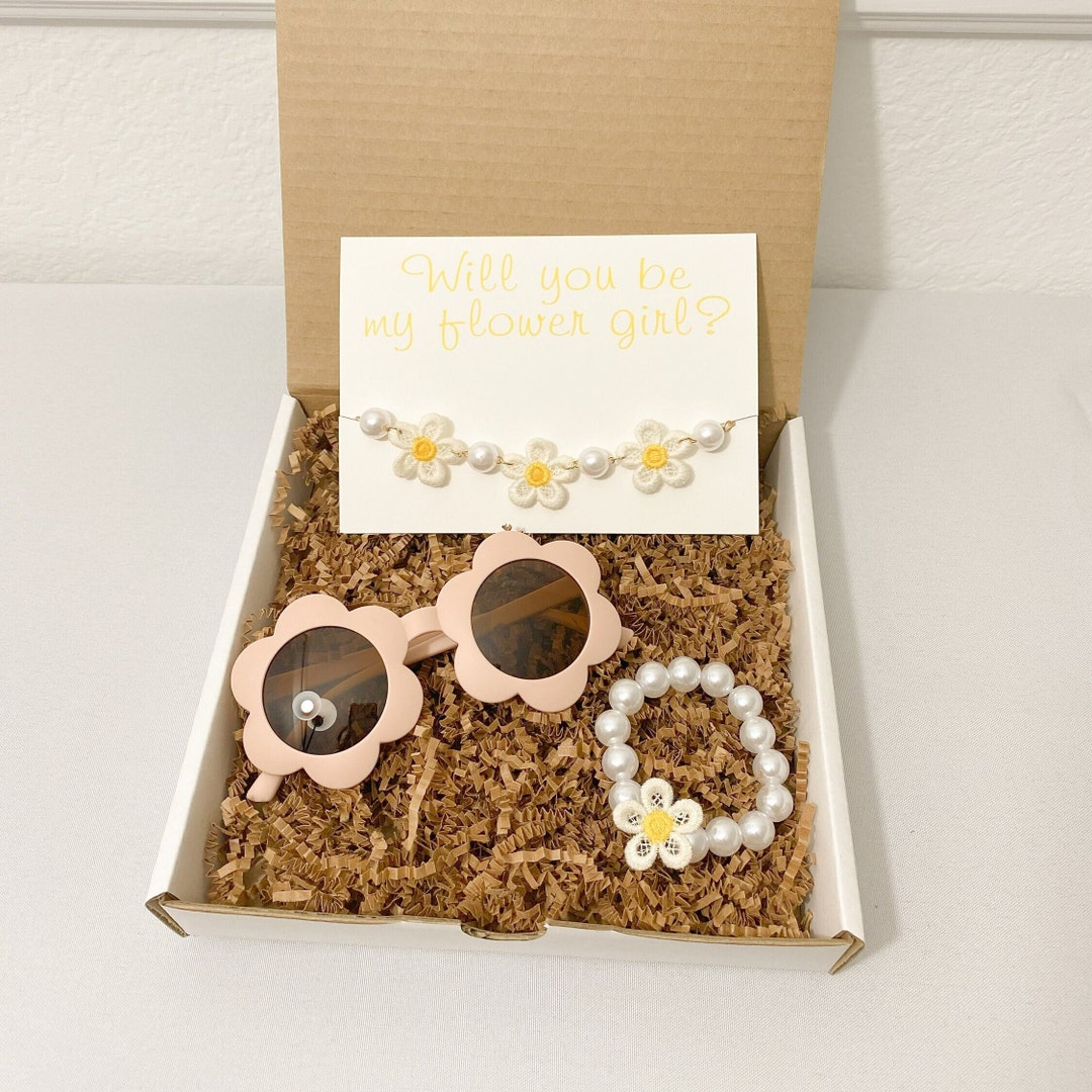 Flower Girl Gift Box With Name Personalized Flower Girl Proposal Gift ...