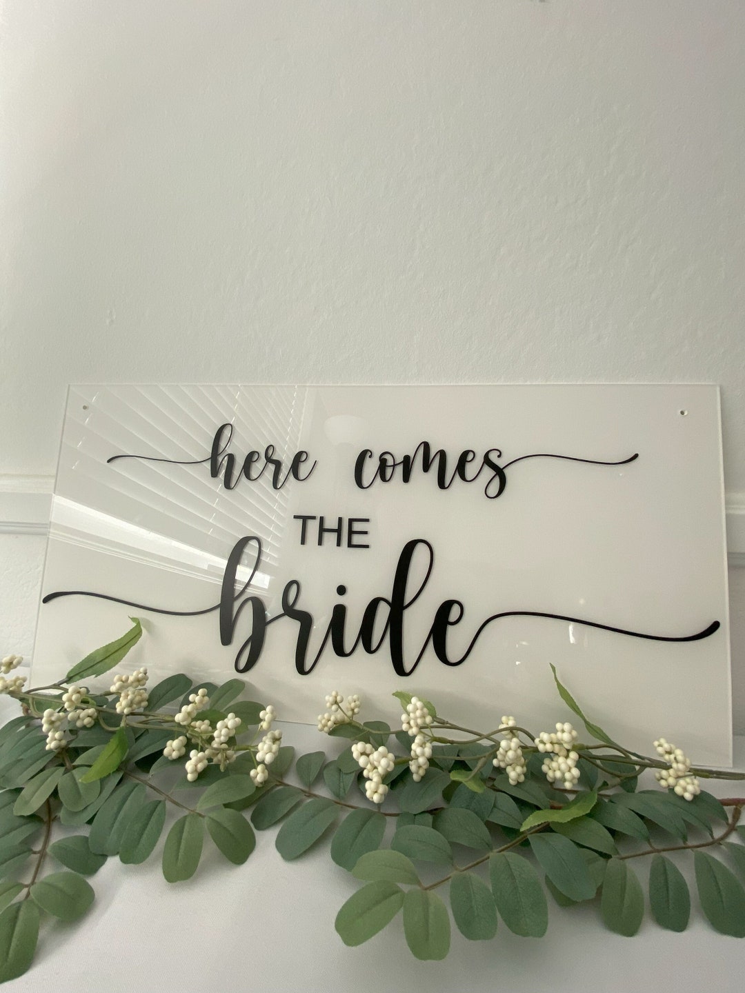 Here Comes the Bride Sign Wedding Signage Here Comes the Bride Wedding ...