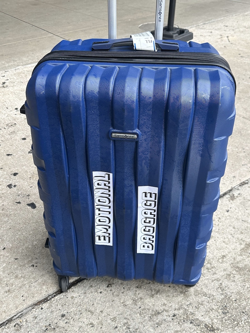 Emotional Baggage Sticker Funny Sticker Emotional Baggage Suitcase ...