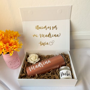 Madrina Proposal Box in Spanish Quieres Ser Mi Madrina De Bautizo ...