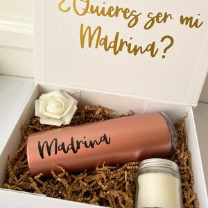 Madrina Proposal Box in Spanish Quieres Ser Mi Madrina De Bautizo ...