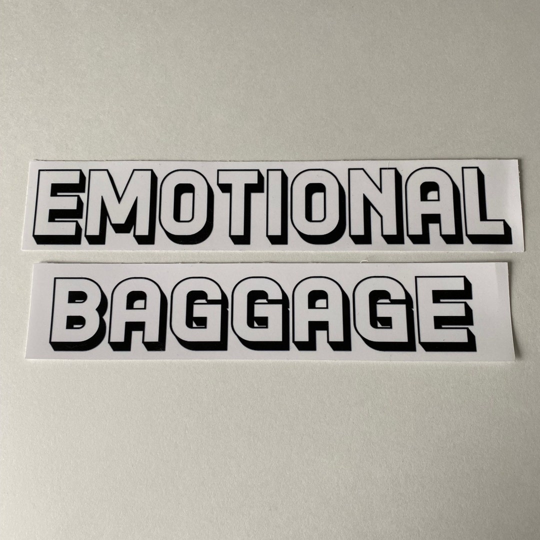 Emotional Baggage Sticker Funny Sticker Emotional Baggage Suitcase ...