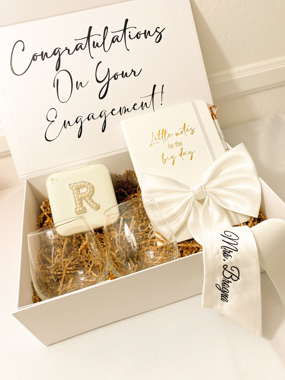 Custom Bride to Be Gift Box Personalized Gift Bride to Be Embroidered ...
