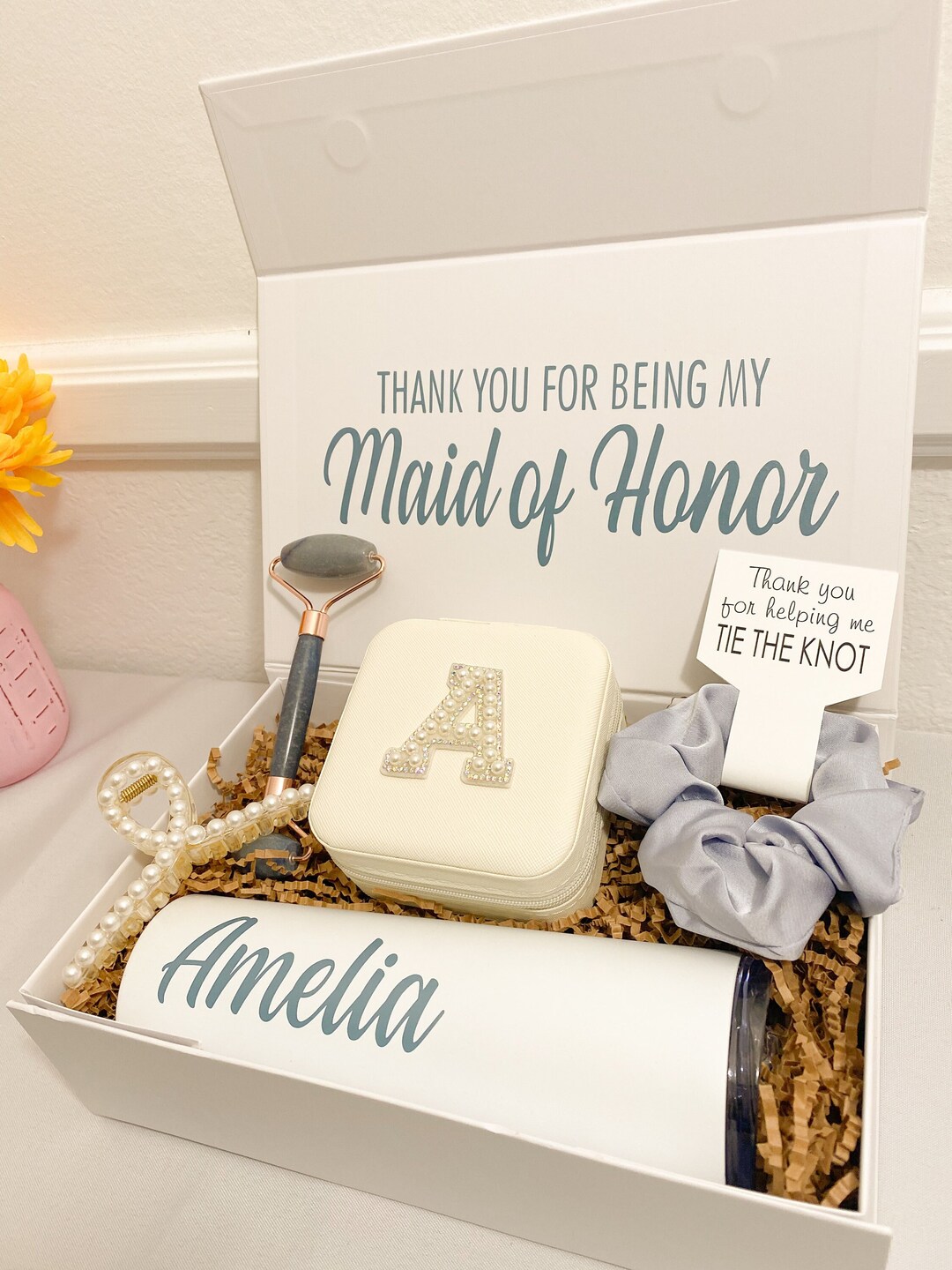 Thank You Gift Box for Maid of Honor Wedding Day Thank You Box for ...