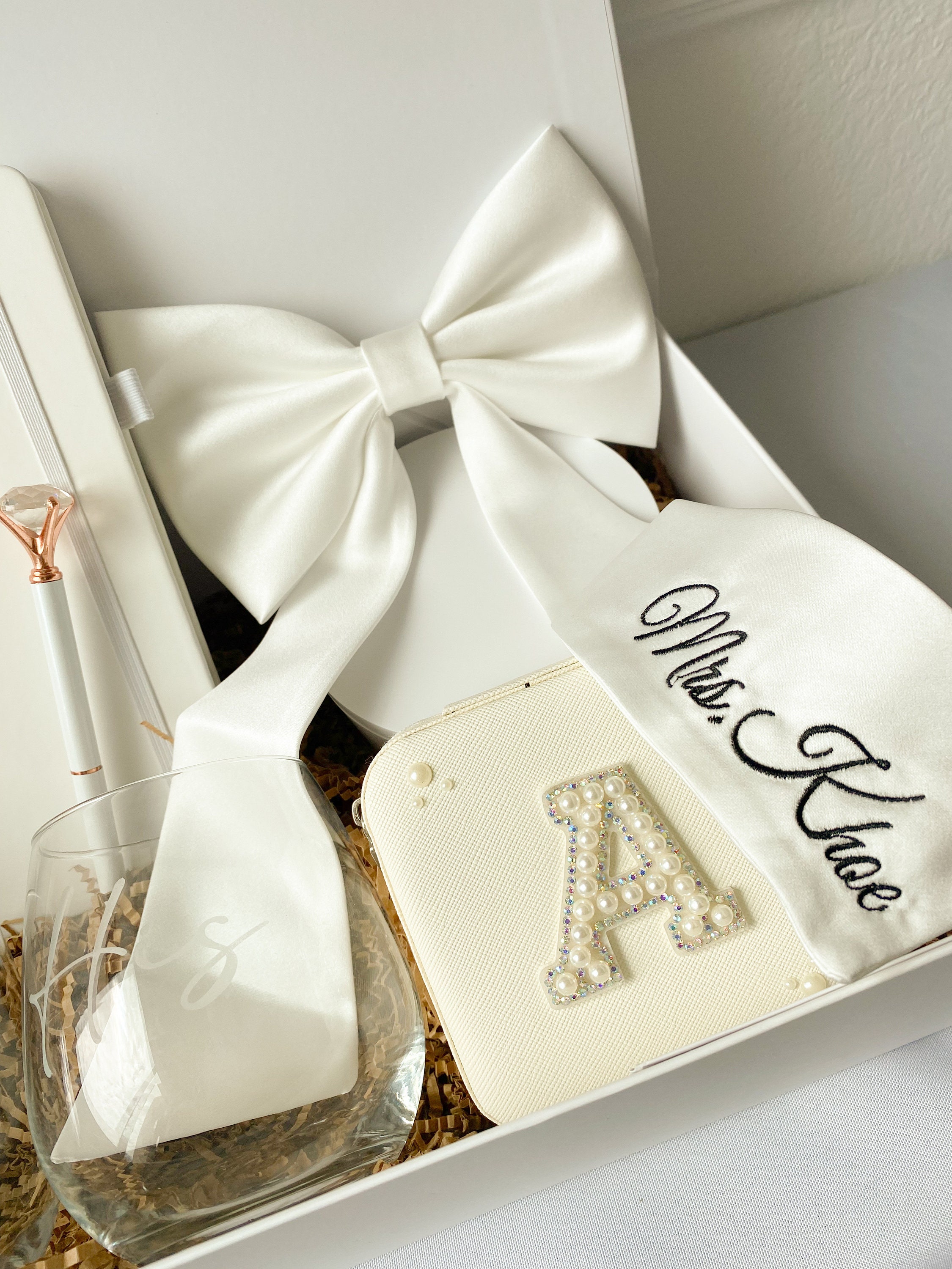 Bride Gift From Bridesmaid Bridal Shower Gift Custom Gift Box for Bride ...
