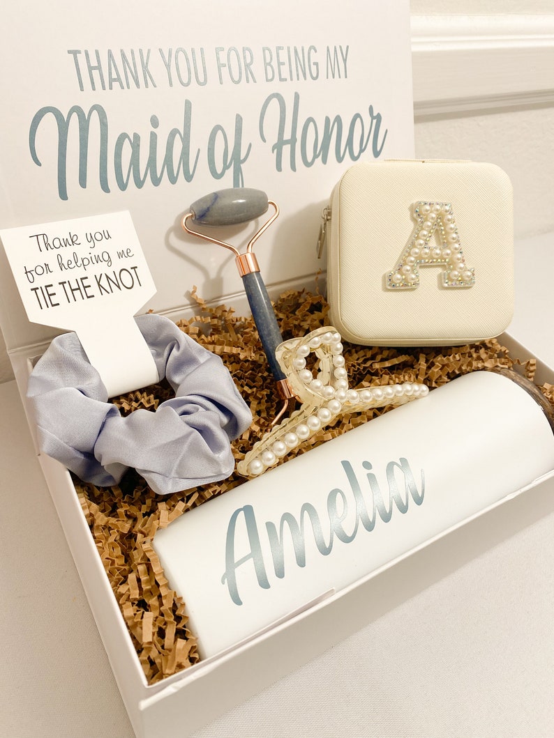 Thank You Gift Box for Maid of Honor Wedding Day Thank You Box for ...