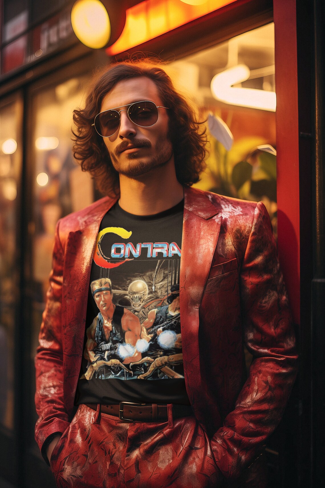 Contra NES Graphic Tee Retro Gaming Shirt 80s Video Game Apparel ...