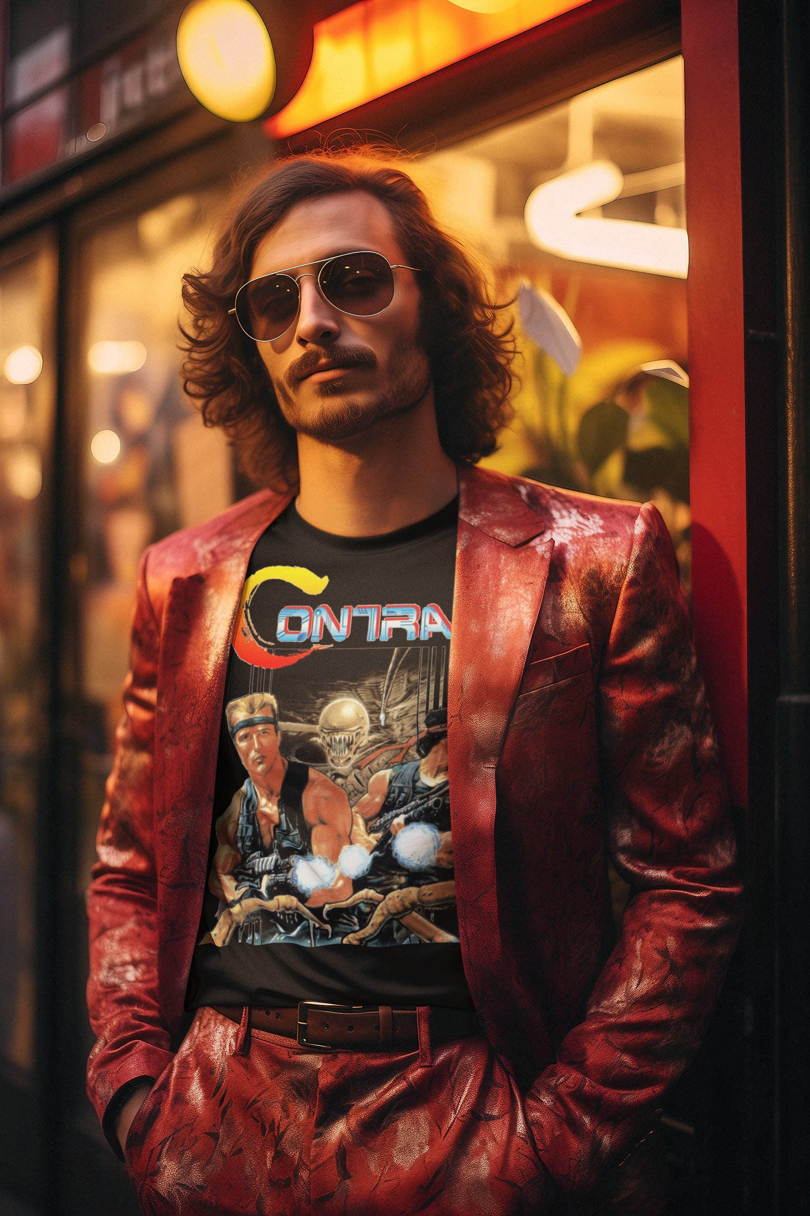 Contra NES Graphic Tee Retro Gaming Shirt 80s Video Game Apparel ...