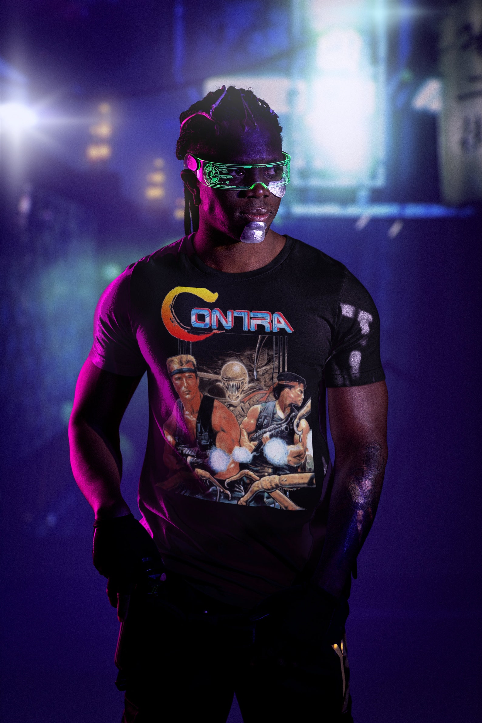 Contra NES Graphic Tee Retro Gaming Shirt 80s Video Game Apparel ...