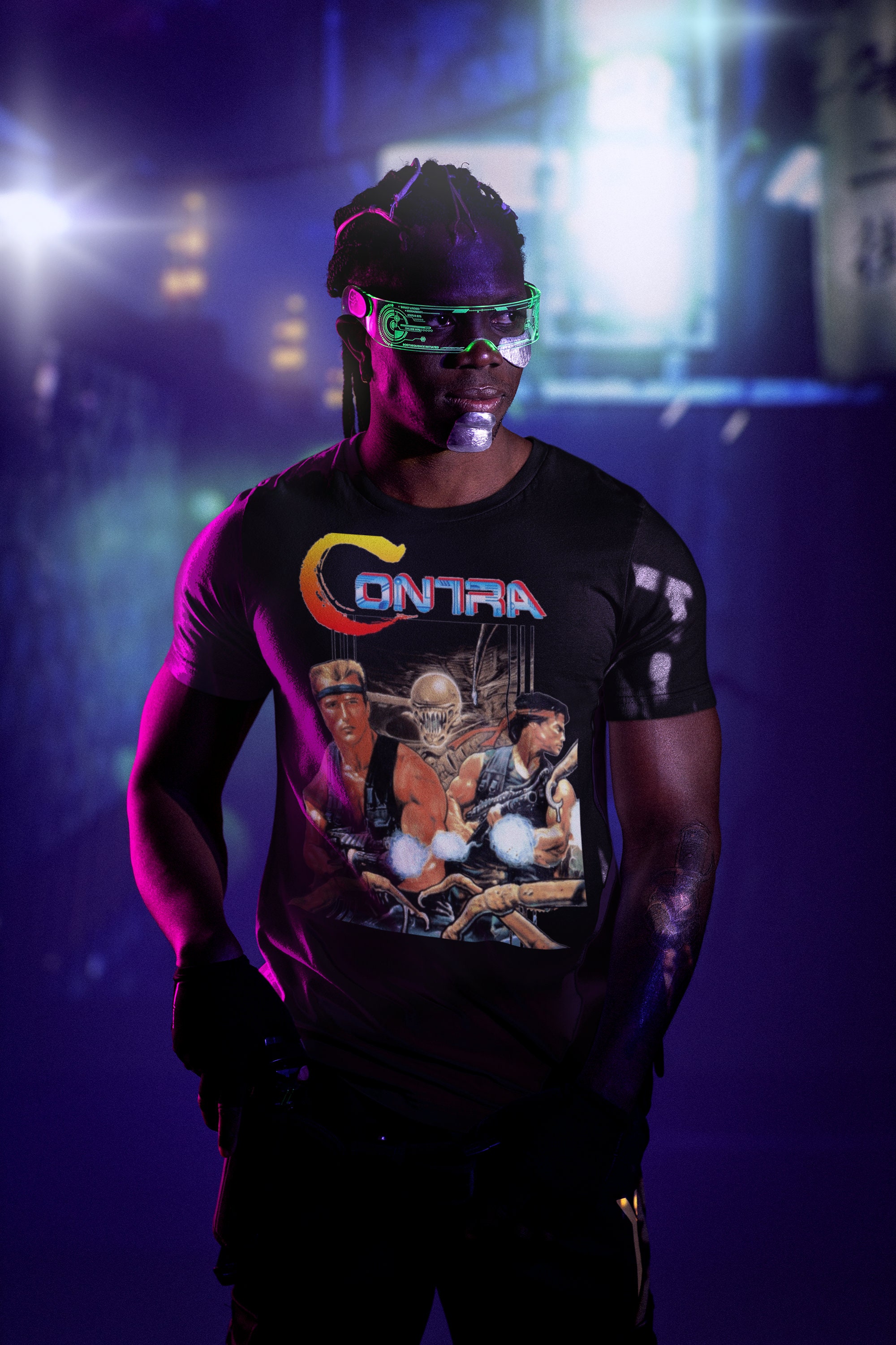 Contra NES Graphic Tee Retro Gaming Shirt 80s Video Game Apparel ...
