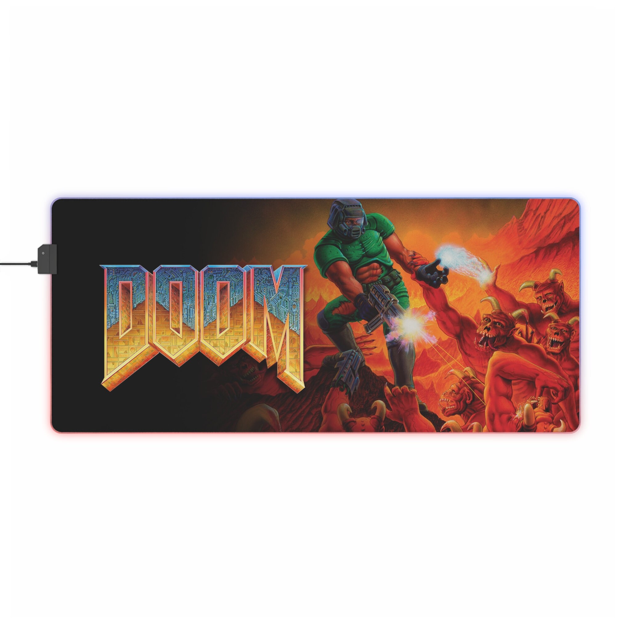 Doom LED RGB Gaming Mouse Pad - Etsy