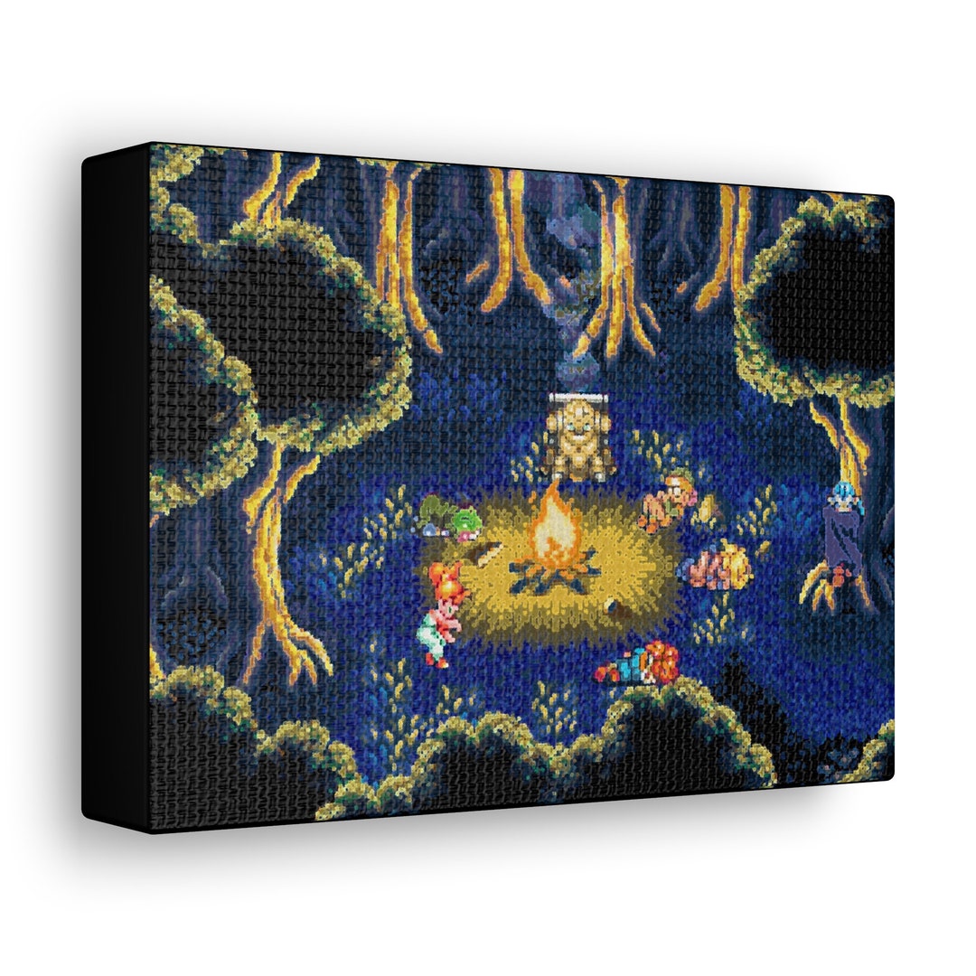 Chrono Trigger Campfire Canvas Print - Etsy