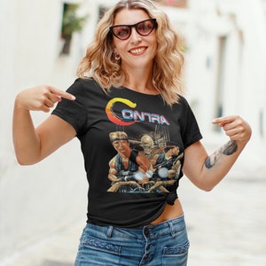 Contra NES Graphic Tee Retro Gaming Shirt 80s Video Game Apparel ...