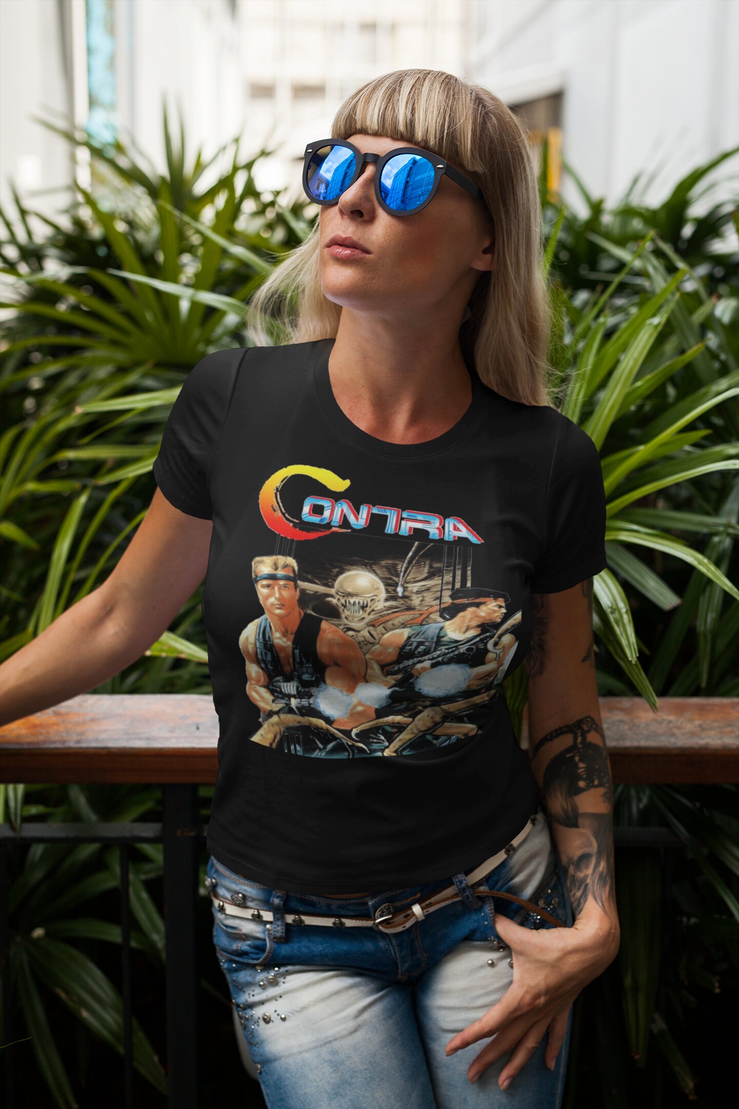 Contra NES Graphic Tee Retro Gaming Shirt 80s Video Game Apparel ...
