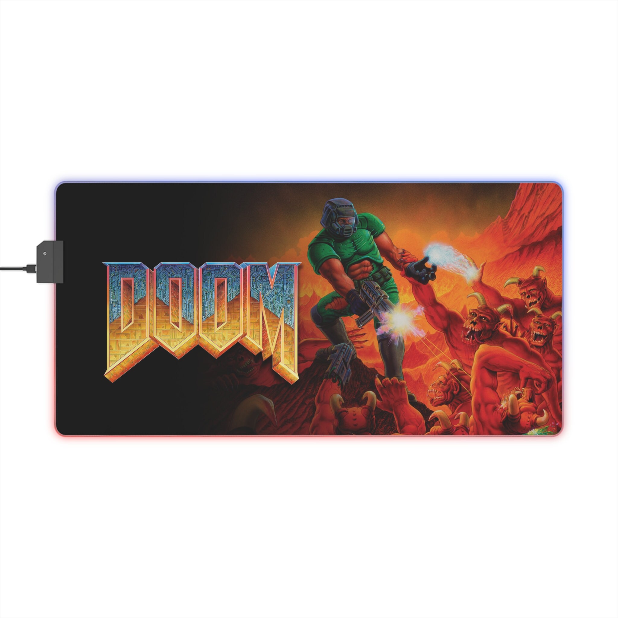Doom LED RGB Gaming Mouse Pad - Etsy