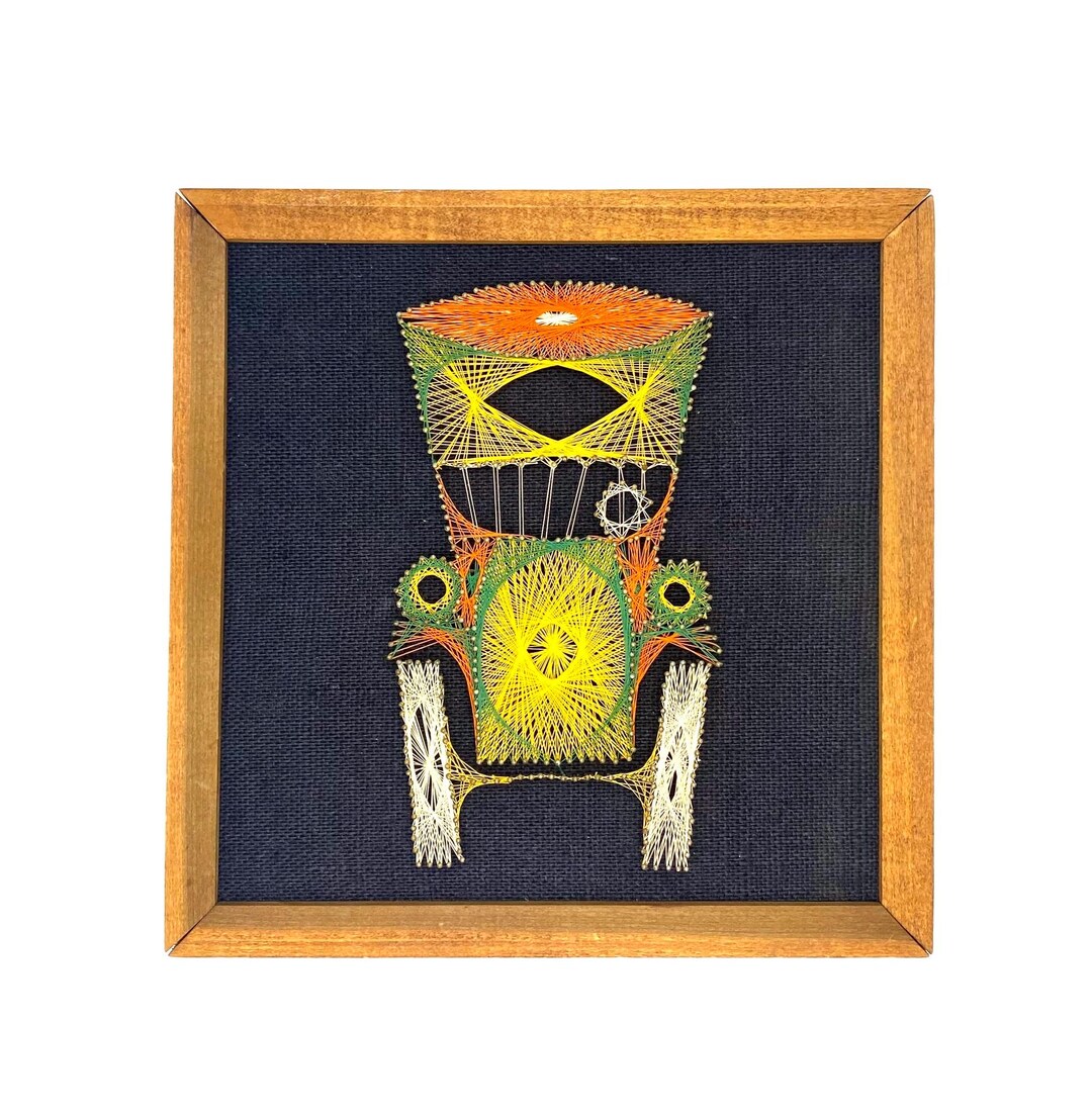 Vintage Framed Antique Car String Art - Etsy