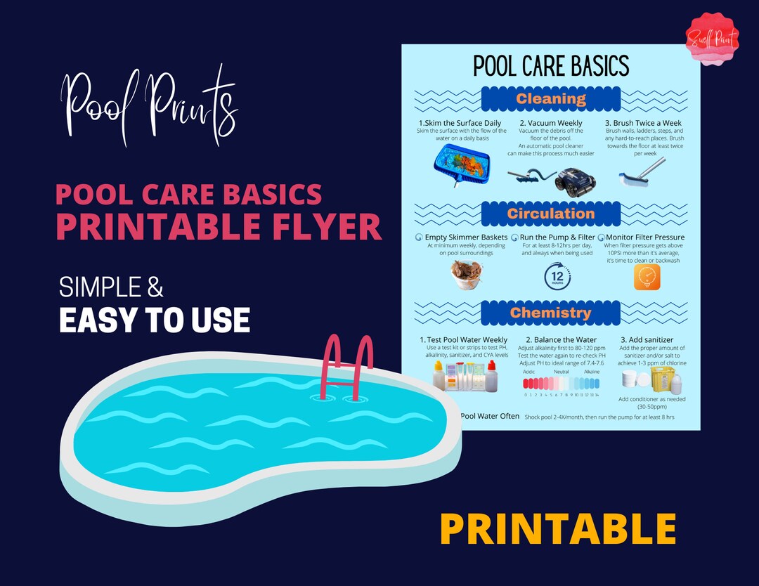 Pool Care Basics Printable Flyer - Etsy