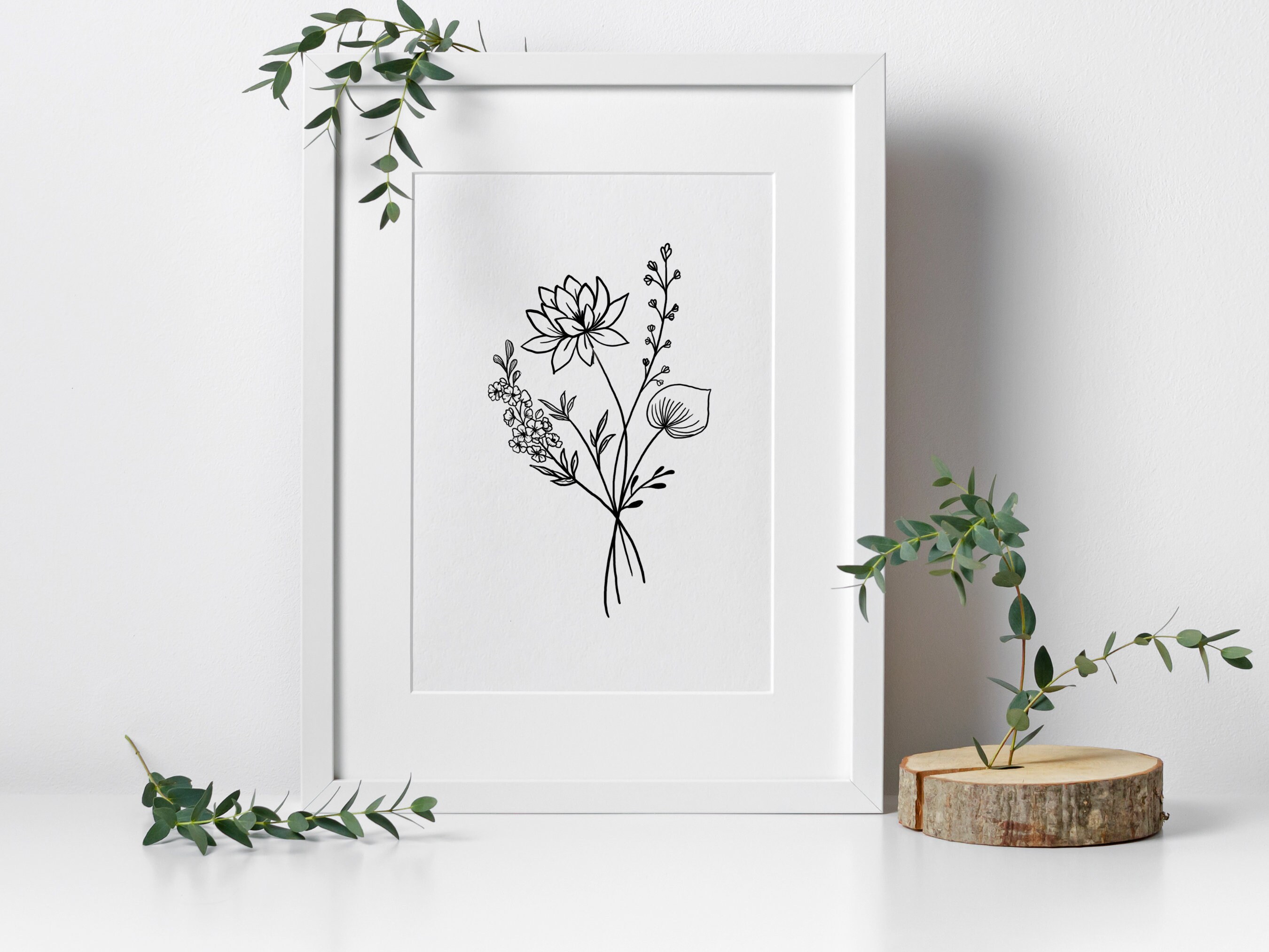 Birth Month Flower Bouquet, Water Lily Svg, Floral Svg,birth Month ...