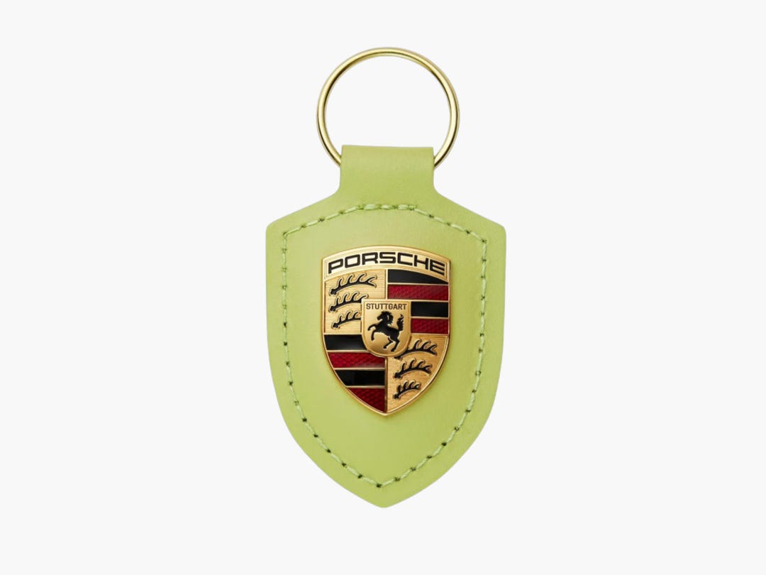 Porsche Key Ring: Cartagena Yellow Python Leather With Gold Crest - Etsy
