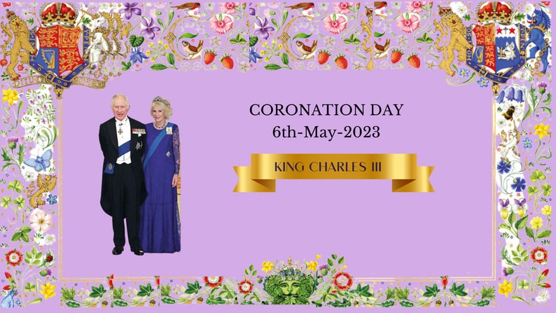 Coronation Desktop /zoom Background. King Charles III Queen - Etsy