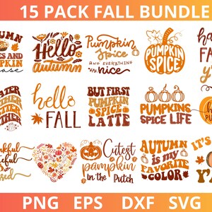 Autumn SVG Bundle, Fall SVG Bundle, Thanksgiving Svg, Fall Svg, Autumn ...