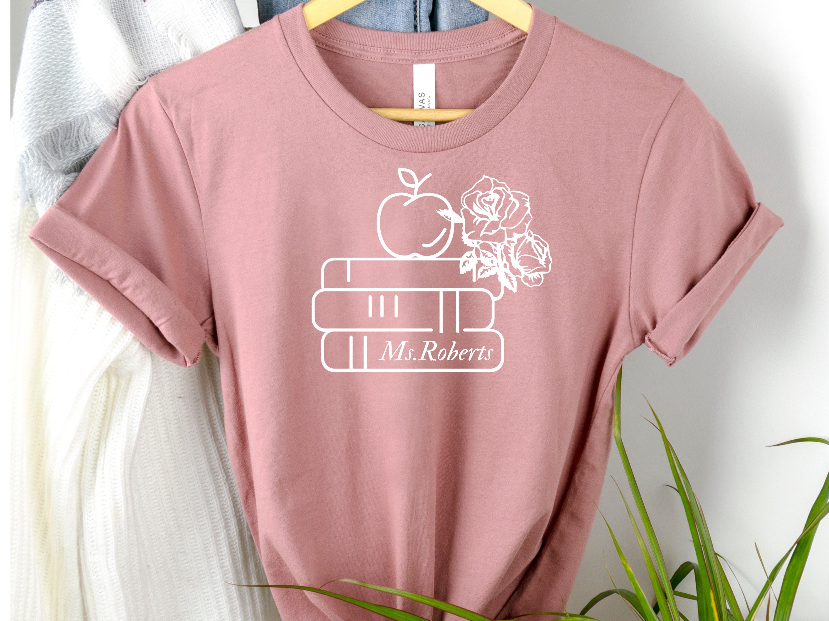 Personalized Teacher Monogram PNG, Teacher SVG, Book Svg, Flowers Svg ...