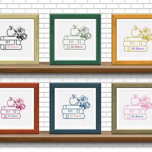 Personalized Teacher Monogram PNG Teacher SVG Book Svg - Etsy