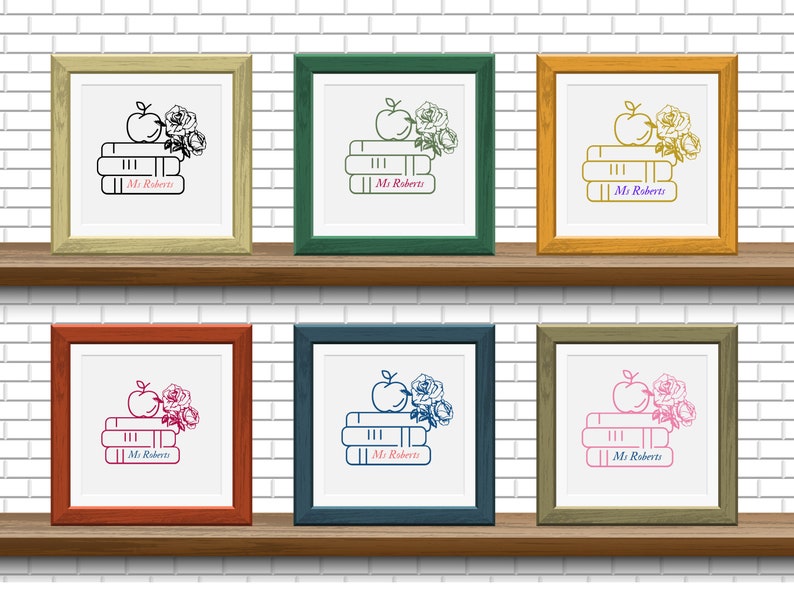 Personalized Teacher Monogram PNG Teacher SVG Book Svg - Etsy