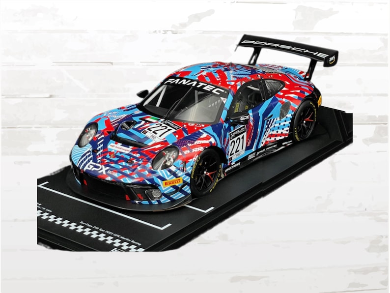 Porsche Scale Model 911 GT3 R Type 992 #221 Spa 24h 2022 – 1/18 - Etsy