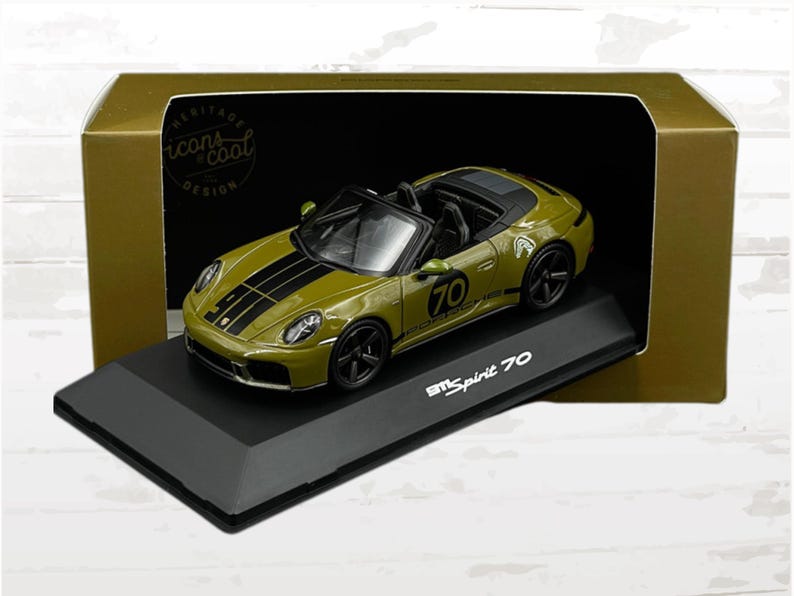 Porsche 911 Spirit 70 Cabriolet 2025 Olive Neo 1:43 Model Car - Etsy