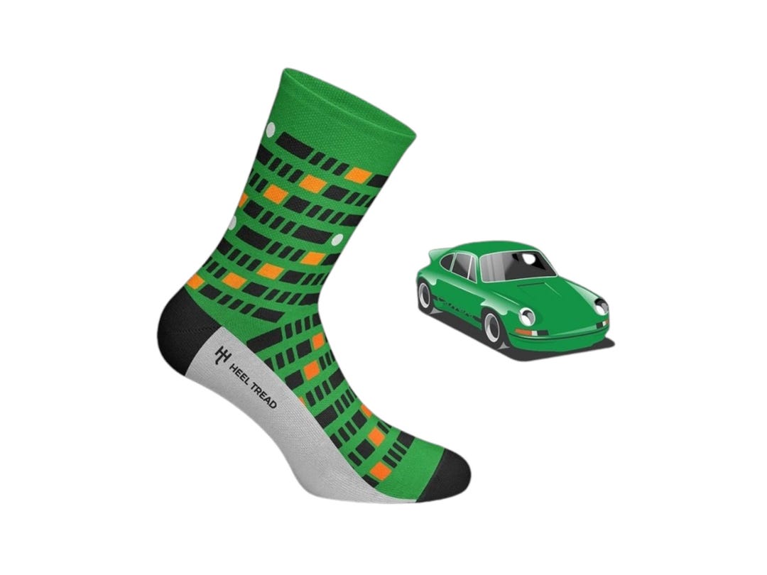 Porsche 911 Carrera RS 2.7 Socks | Green Racing Design | Christmas Gift ...