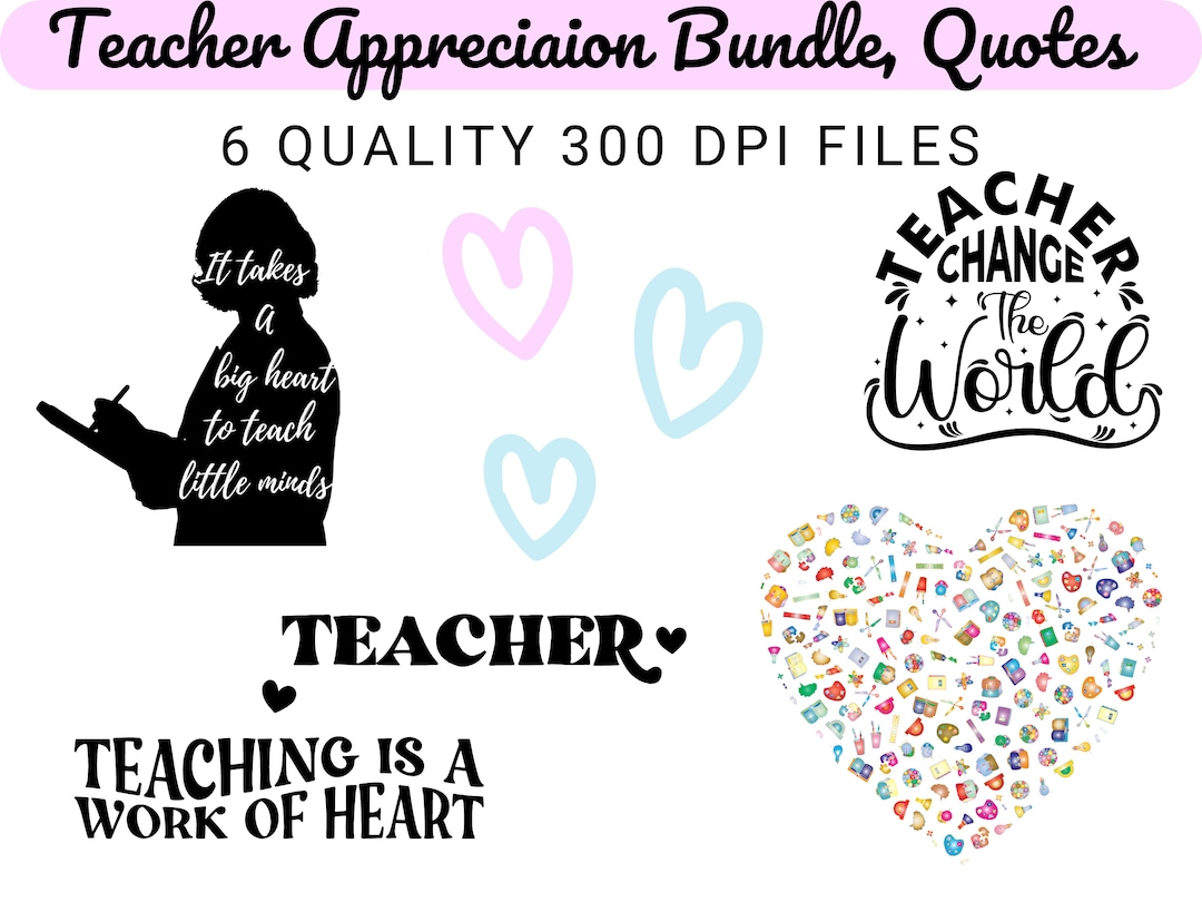 Teacher Appreciation Svg Png Bundle, Teacher SVG, School SVG, Teacher ...