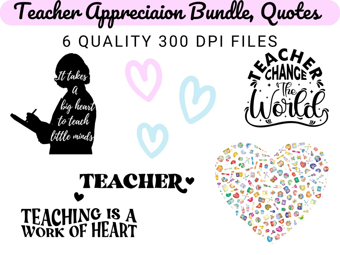 Teacher Appreciation Svg Png Bundle, Teacher SVG, School SVG, Teacher ...