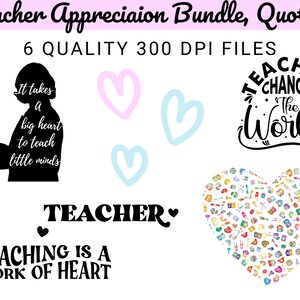 Teacher Appreciation Svg Png Bundle, Teacher SVG, School SVG, Teacher ...