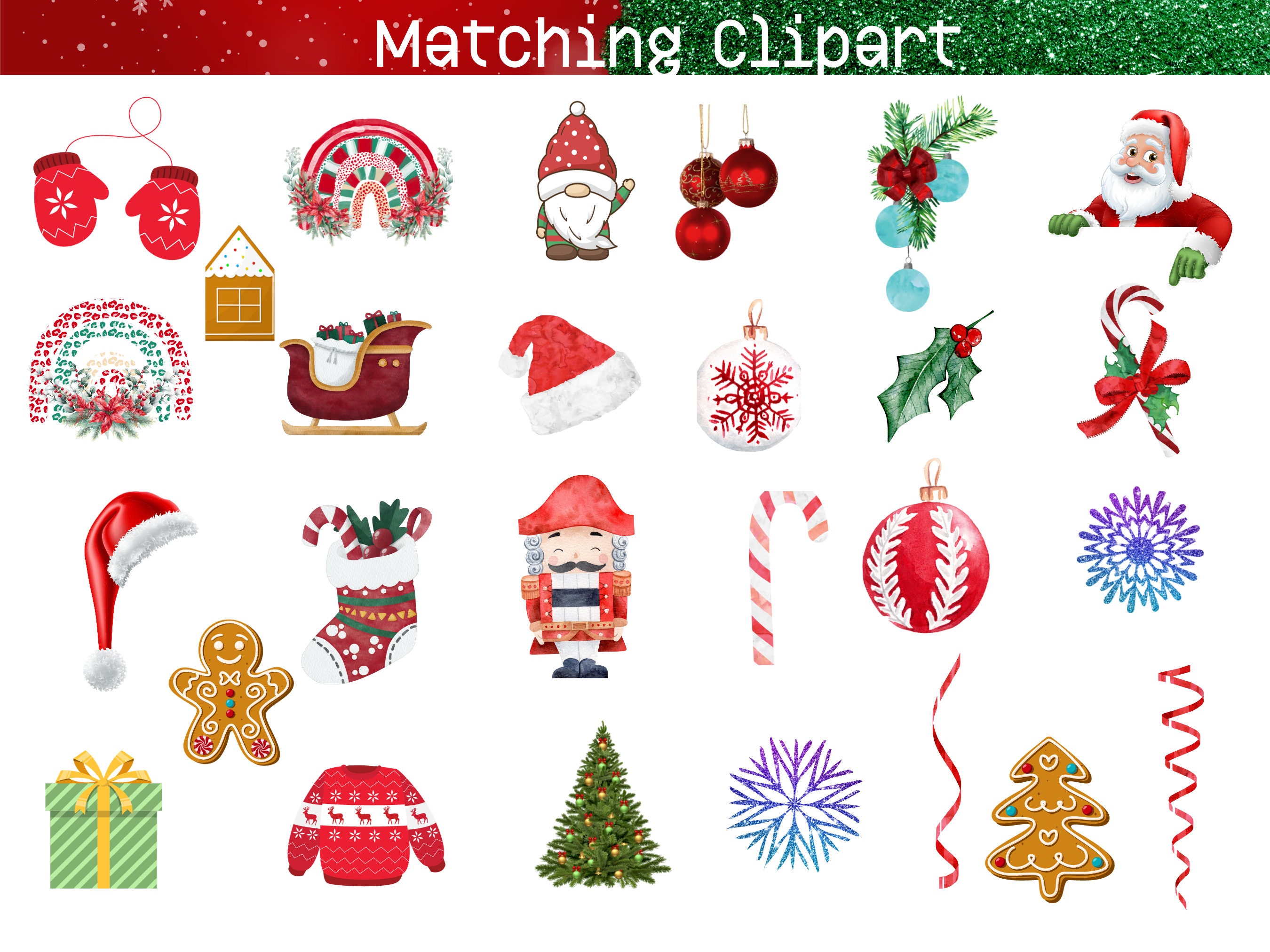 Christmas Clip Art Doodle Letters and Numbers Uppercase - Etsy