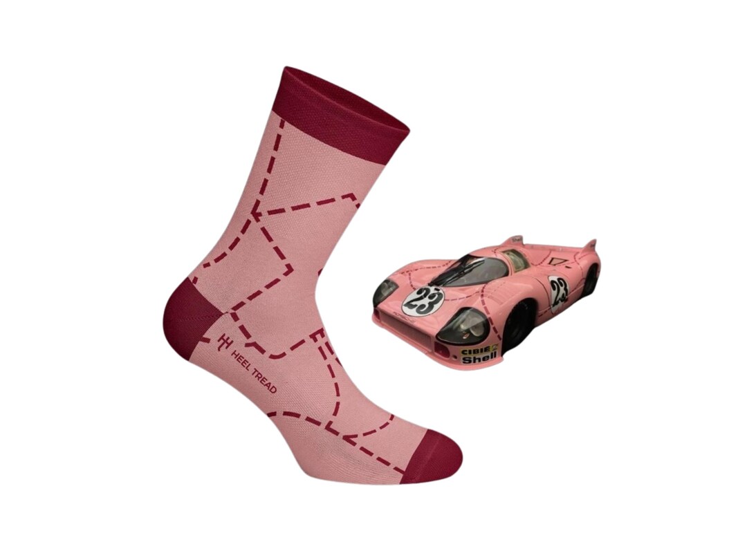 Porsche Racing Socks, Pink Pig 917 Socks, Motorsport Gift, Pink Car ...