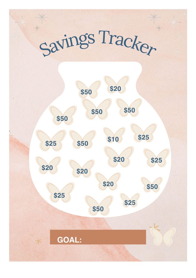 Digital Planners With a Saving Challenge - Etsy