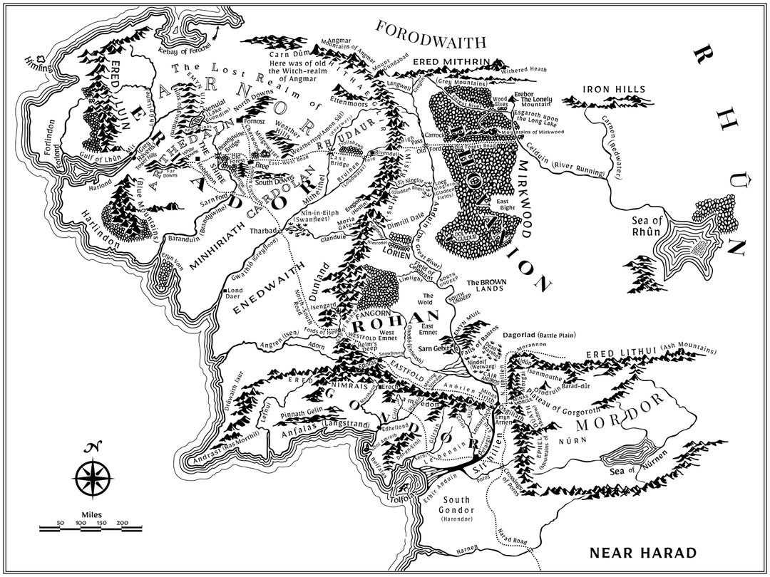 Buy Middle Earth Svg PNG 4K Map Svg Lotr Gandalf Mordor Svg Online in ...