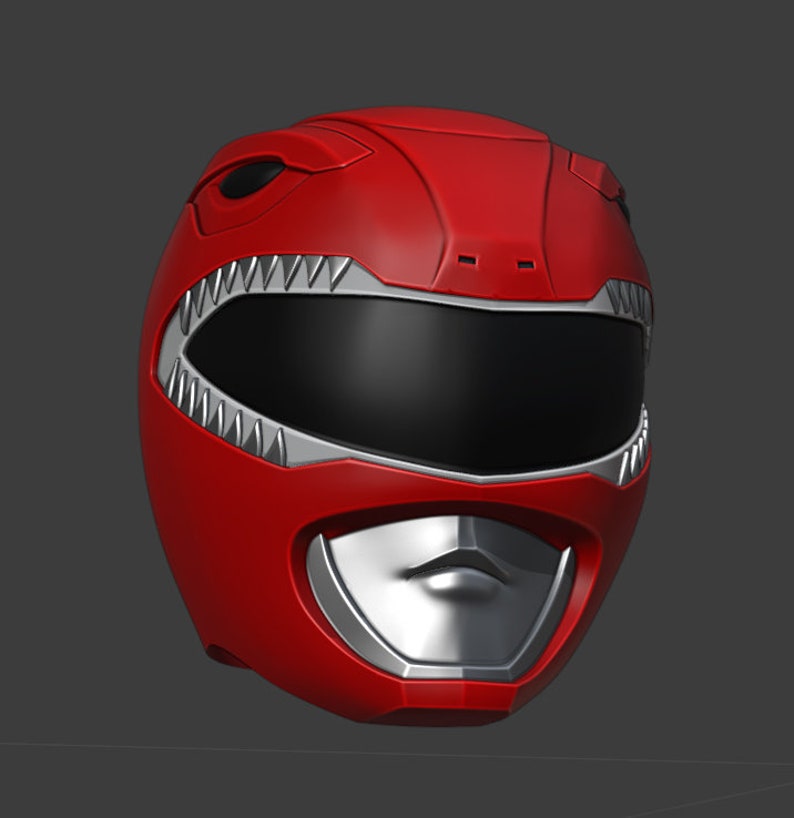 Red Power Ranger Helmet 3D STL File 3D Printing Digital - Etsy Australia