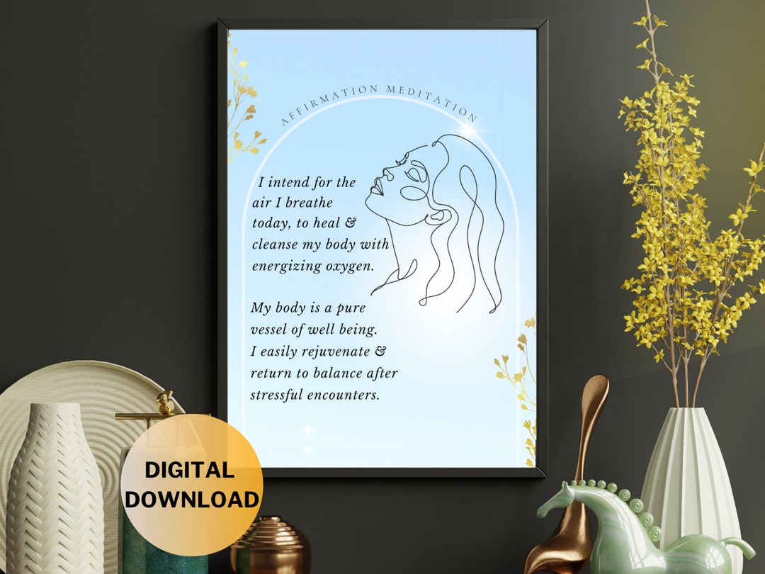 Printable Affirmation Poster, Zen Wall Art, Affirmation Station ...
