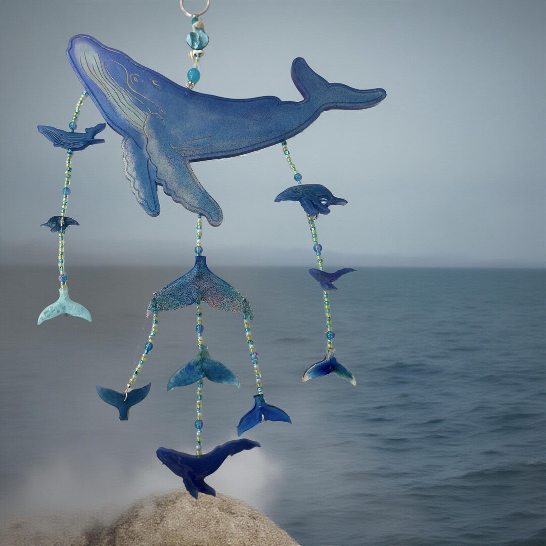 Whales and Tails Resin and Glass Bead Mobile Suncatchers - Etsy